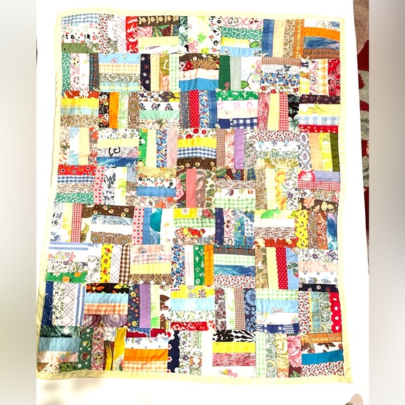 Bedding | Very Vintage Crazy Rectangle Piece Handmade Quilt | Poshmark